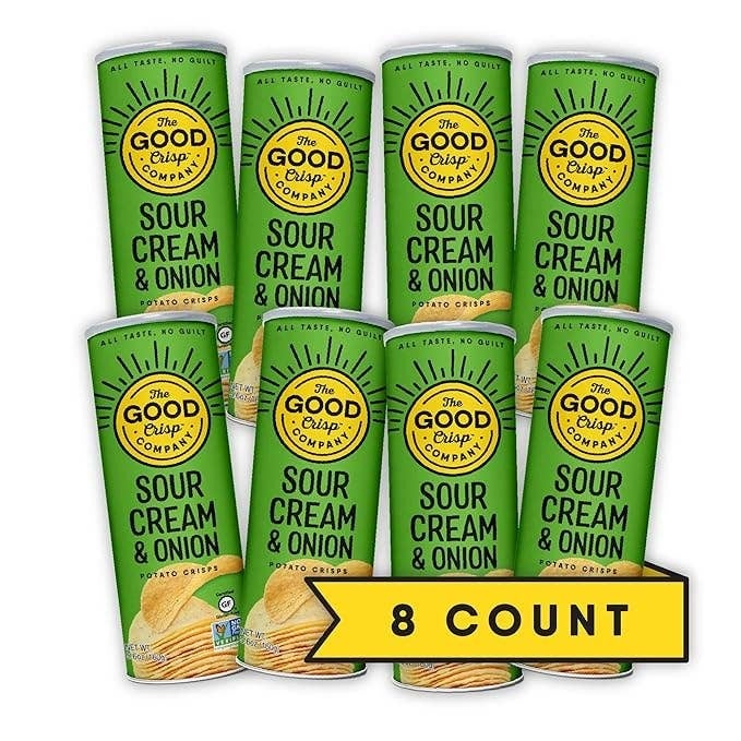 The Good Crisp Company - Sour Cream & Onion Chips - 5.6oz Cans (Case of ...